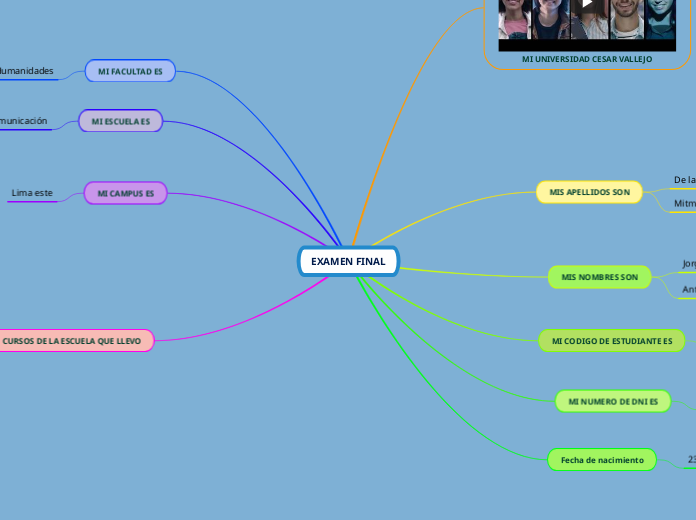 EXAMEN FINAL - Mind Map